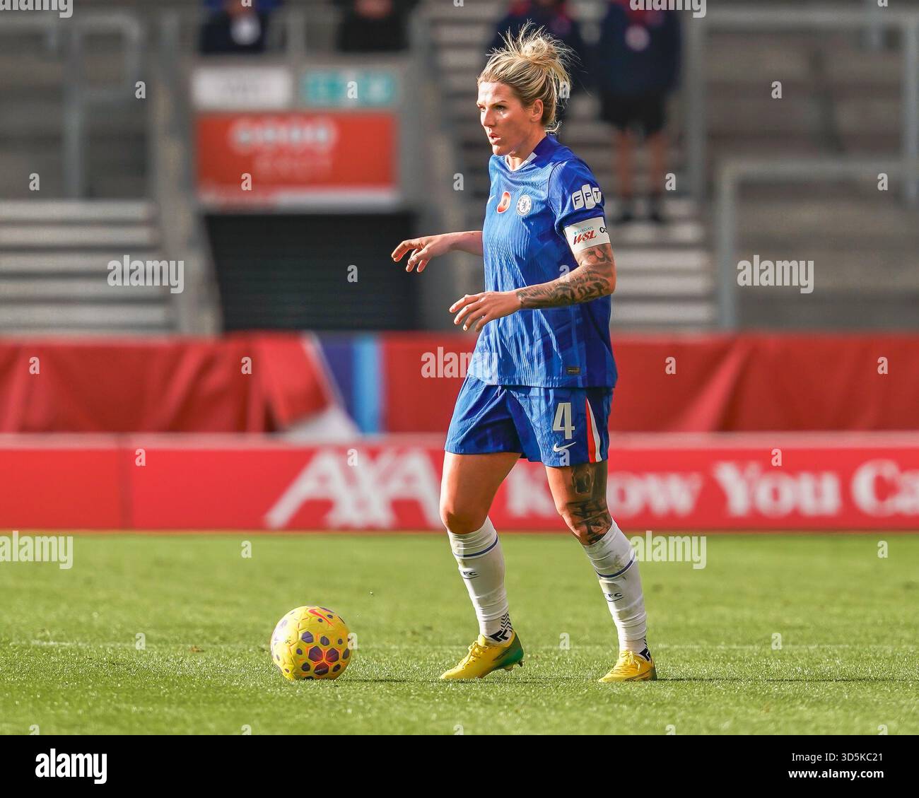 ST HELENS, ENGLAND - November 16: Millie Bright of Chelsea FC with the ...