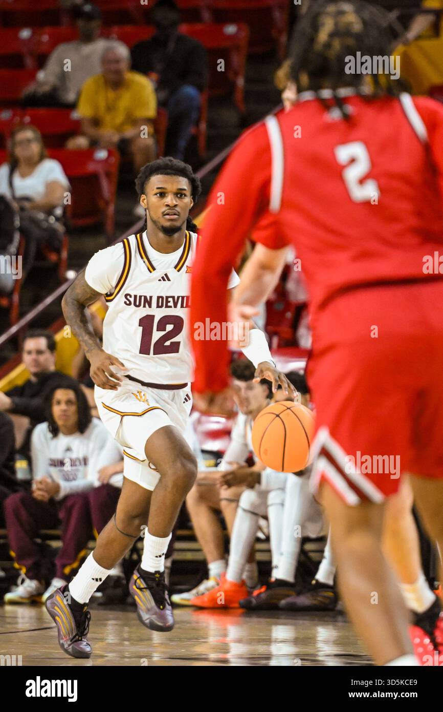 Arizona State Sun Devils guard Trevor Best (12) drives down court in ...