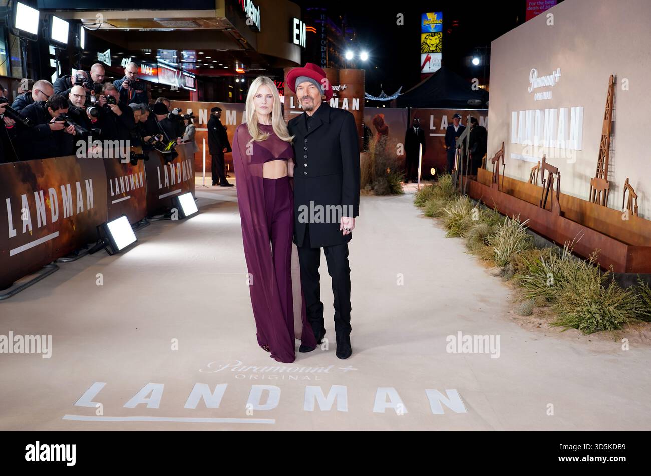 Ali Larter (left) and Billy Bob Thornton attend the Landman season 2 UK ...