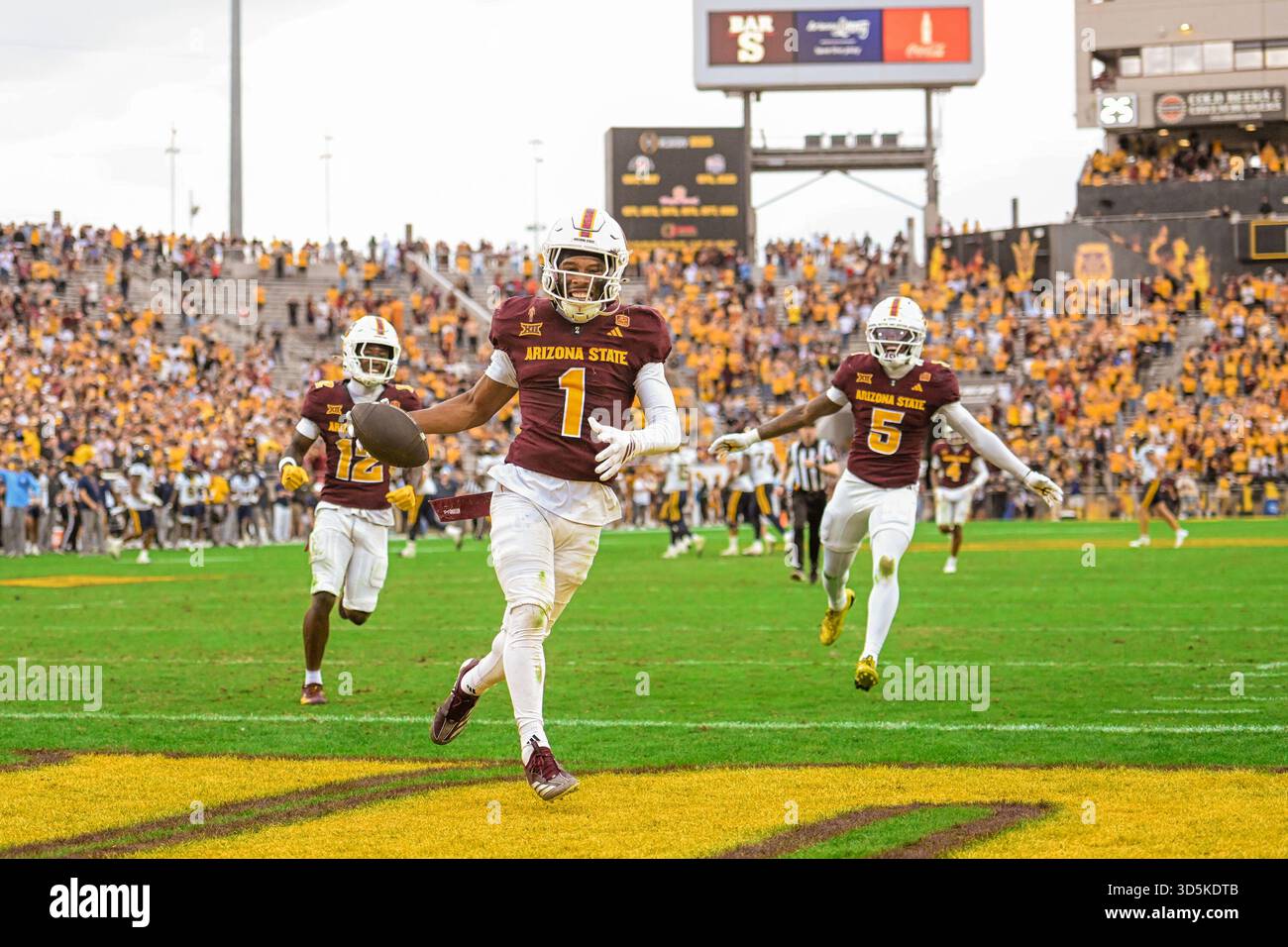 Arizona State Sun Devils defensive back Keith Abney II (1) celebrates ...