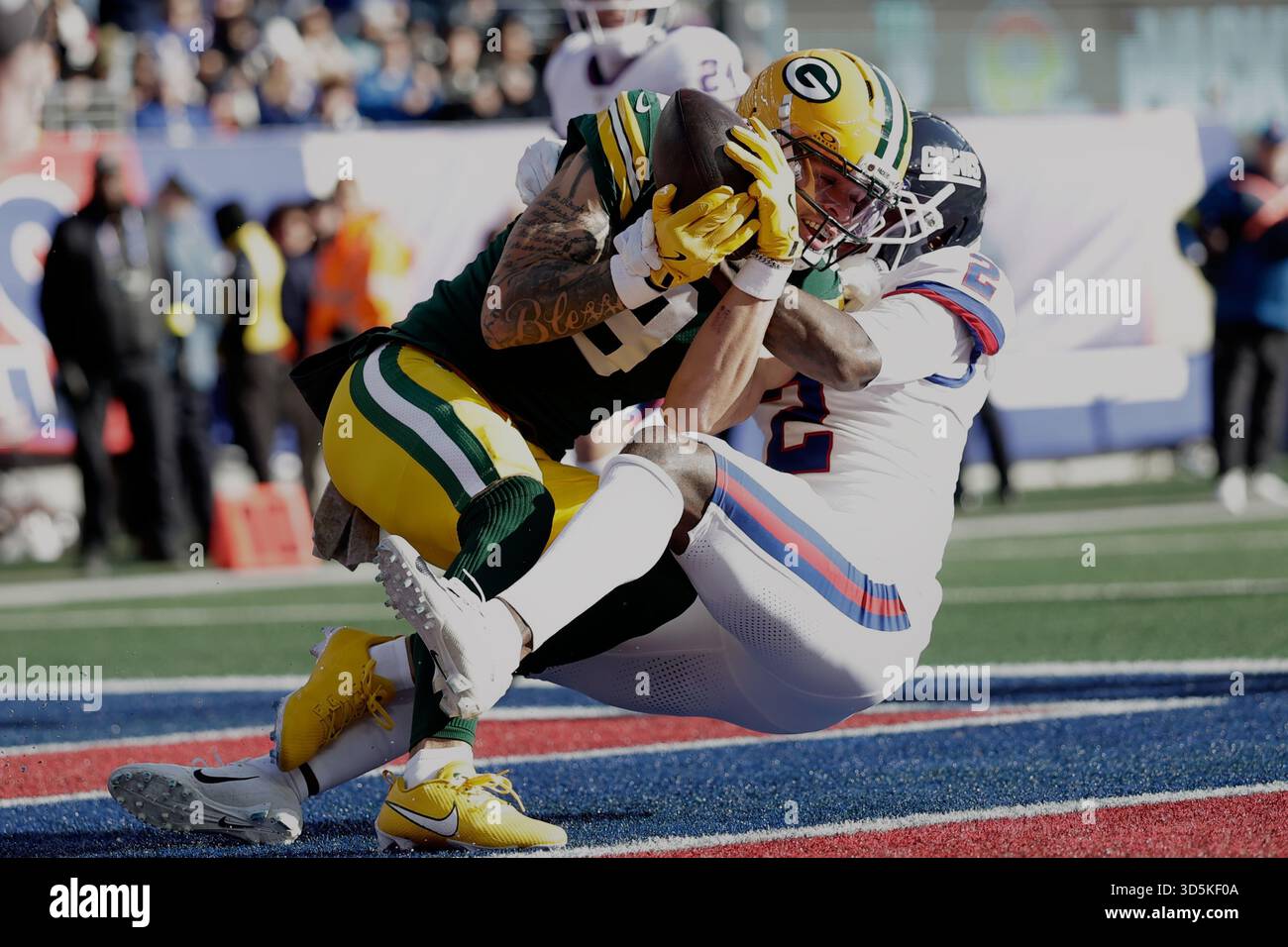 Green Bay Packers' Christian Watson catches a touchdown pass with New ...