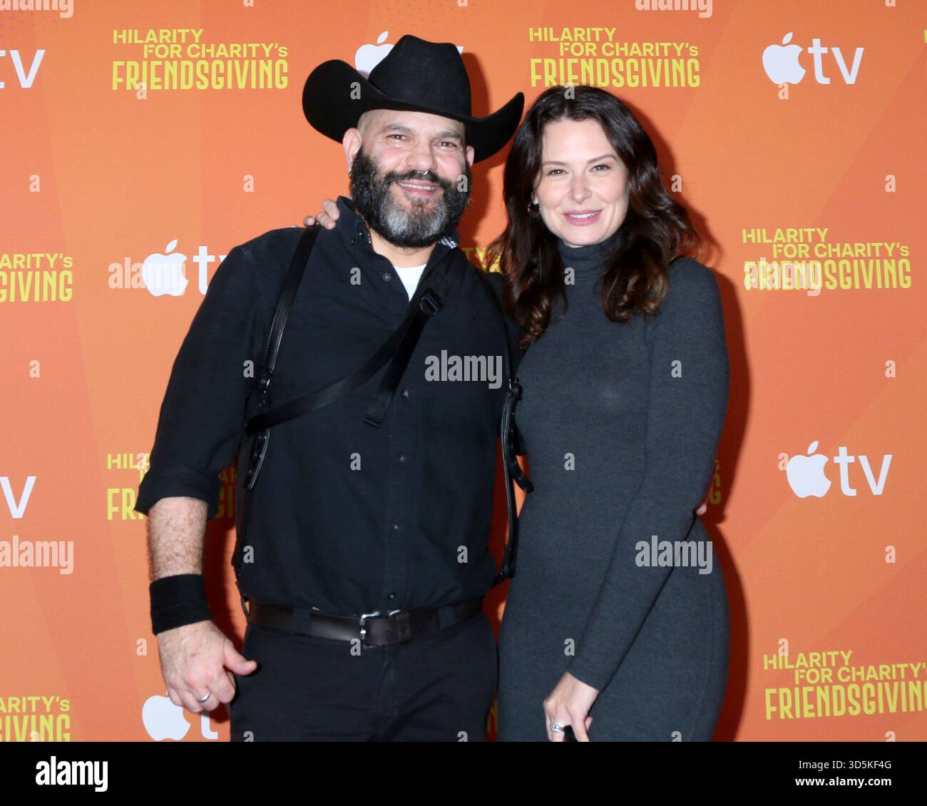 Guillermo Di az, Katie Lowes at arrivals for Hilarity For Charity Friendsgiving Fundraiser ...
