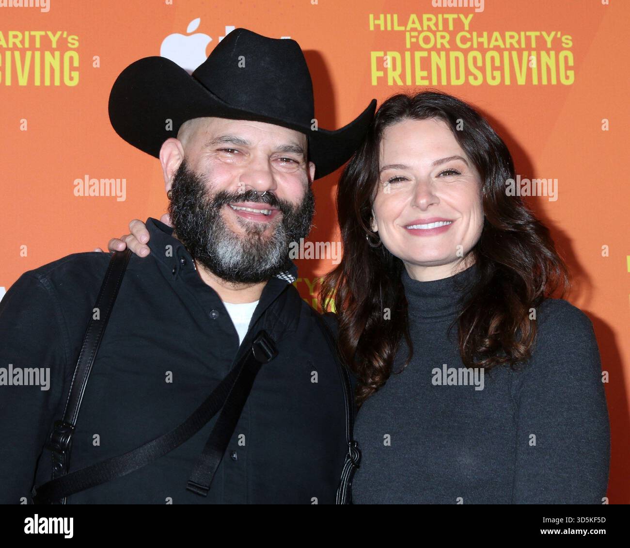 Guillermo Di az, Katie Lowes at arrivals for Hilarity For Charity Friendsgiving Fundraiser ...