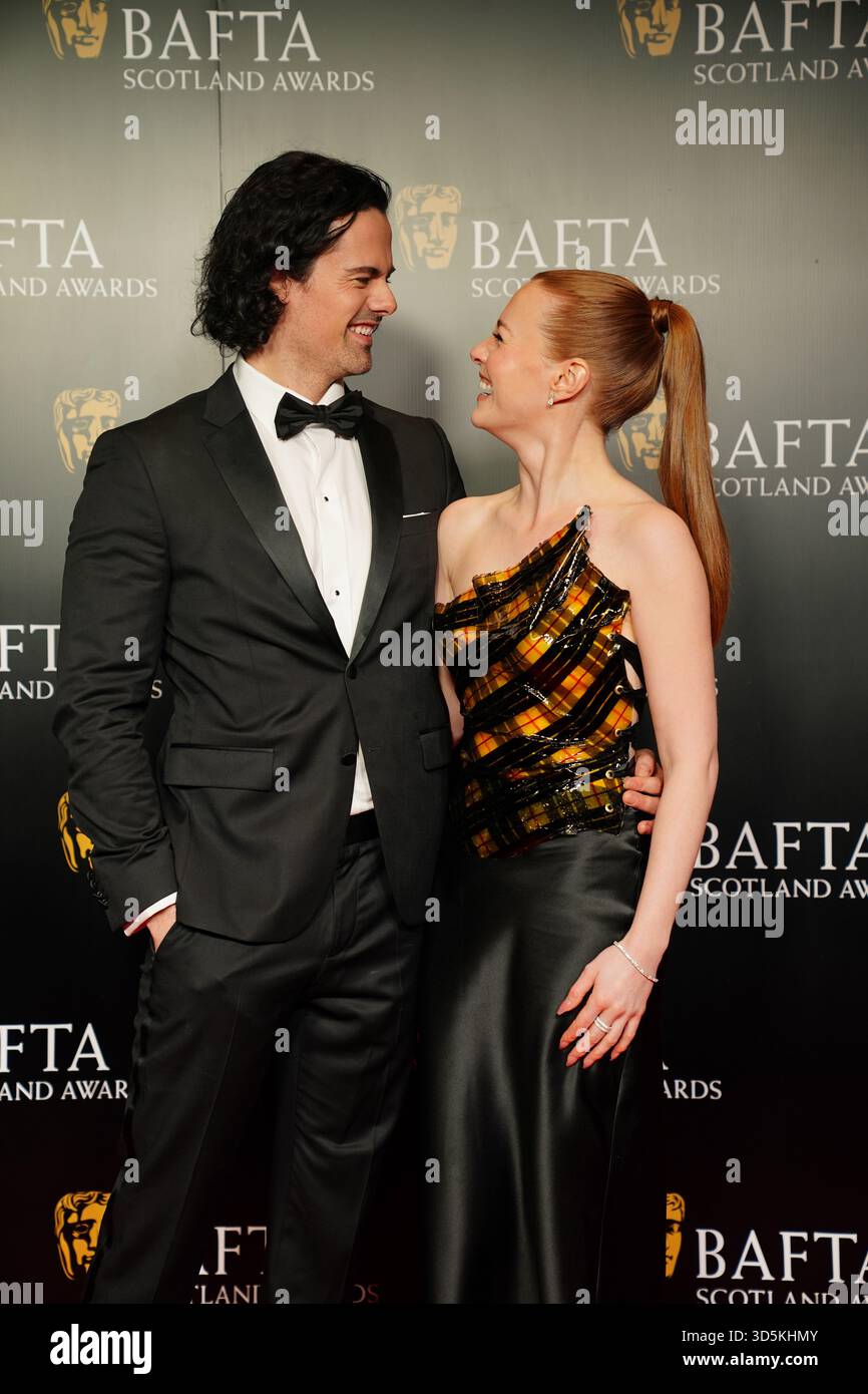 Jamie Roy and Harriet Slater attend the British Academy of Film and ...