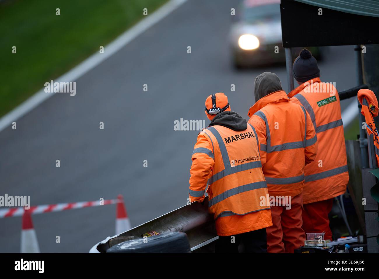 Marshals watch on as the night evening sessions begin at North ...