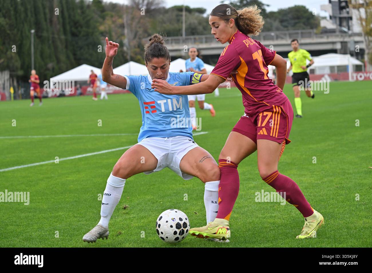 Antonietta Castiello of SS Lazio Woman,Alayah Pilgrim of AS Roma during ...