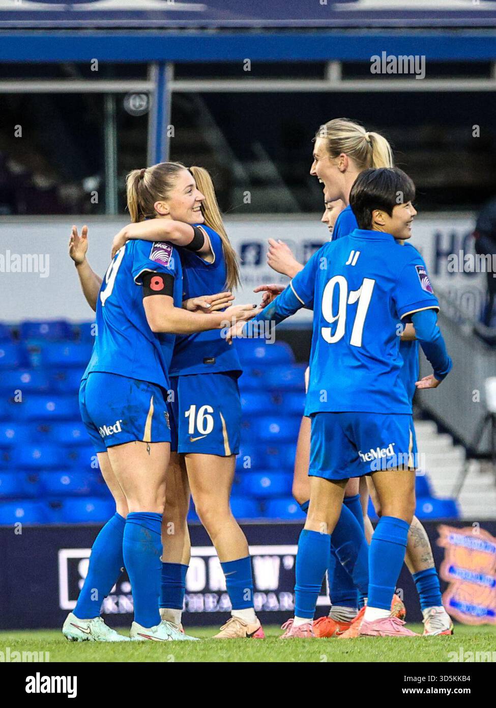 Chelsea Cornet (19 Birmingham City) celebrates scoring the fourth goal ...