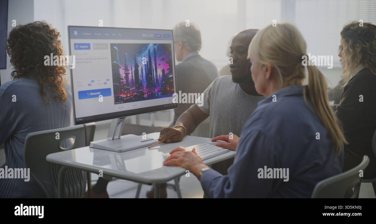 Senior learner studies ai design hi-res stock photography and images ...