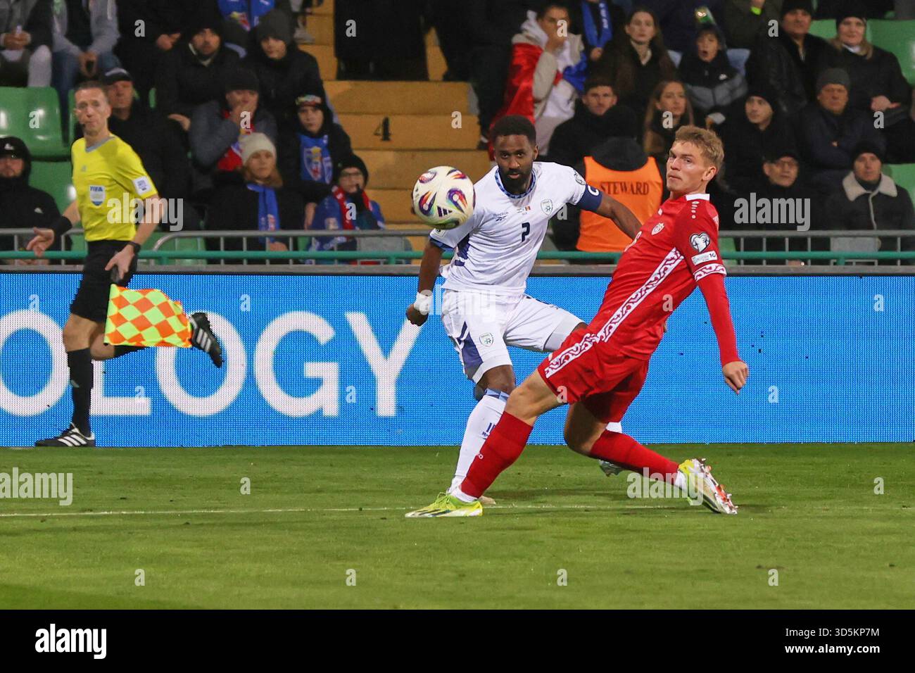 Israel's Eli Dasa. left, is challenged by Moldova's Mihail Gherasimencov during a group 1, World ...
