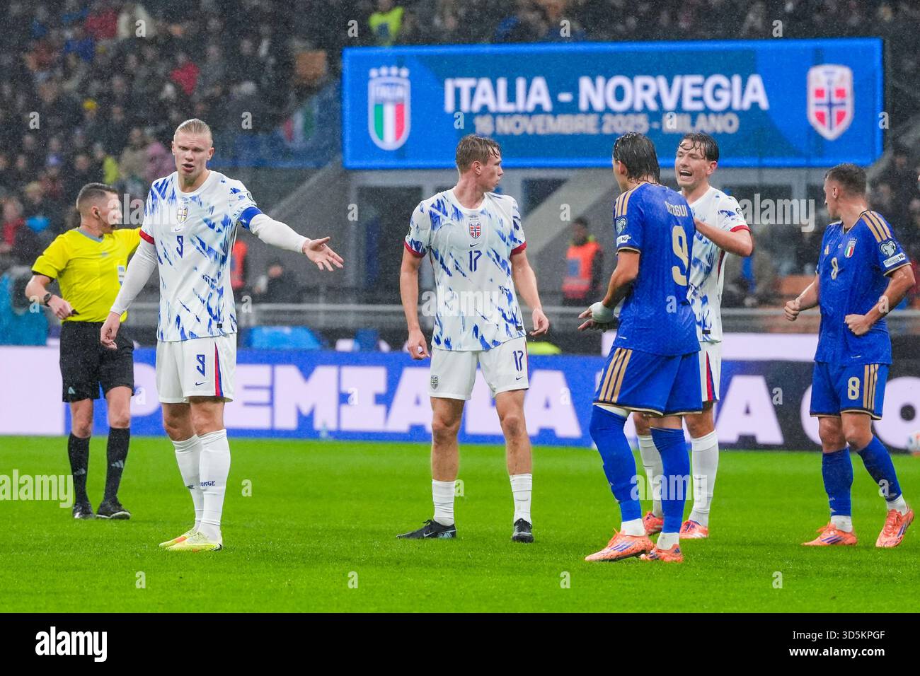 Milan, Italy 20251116. Erling Braut Haaland, Torbjørn Heggem and Sander ...