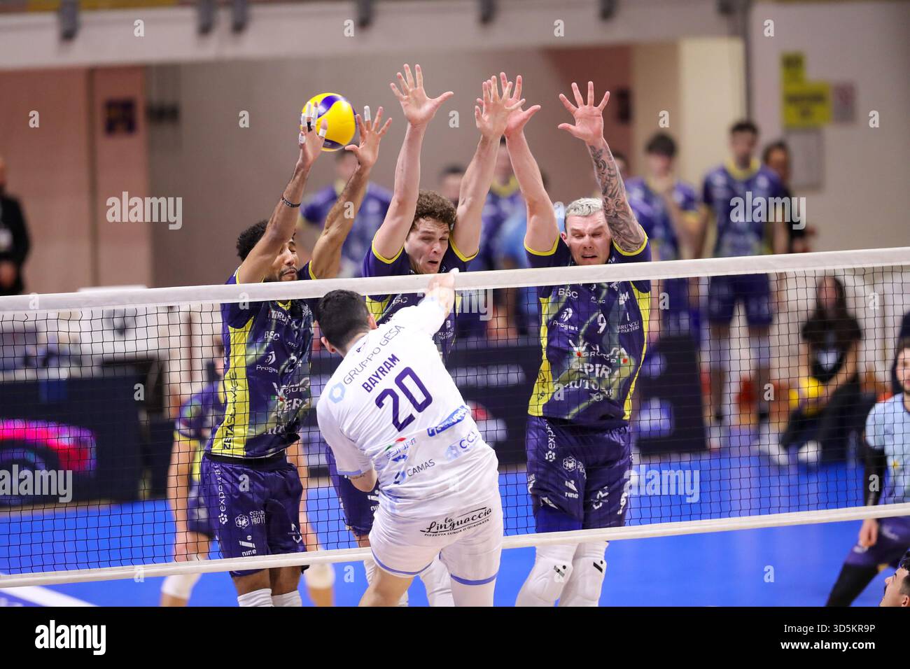Modena Volley block during Cisterna Volley vs Valsa Group Modena ...