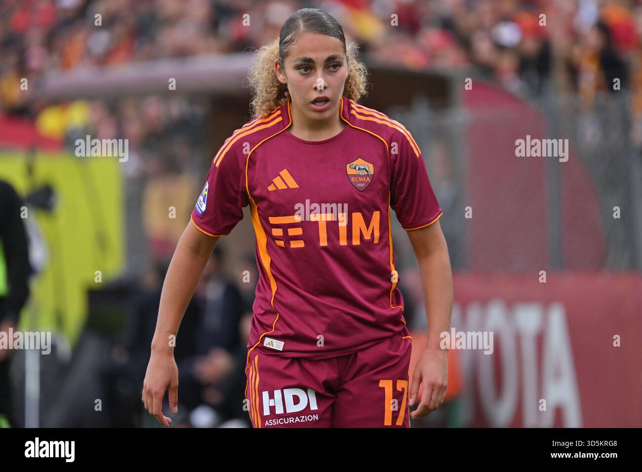 Alayah Pilgrim of AS Roma during the match Serie A Women's AS Roma v SS ...