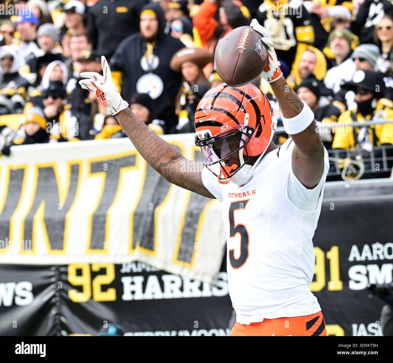 Cincinnati Bengals wide receiver Tee Higgins celebrates his touchdown ...