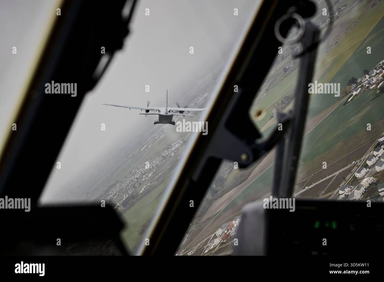 A C-130J military transport aircraft during Taranis exercise above ...