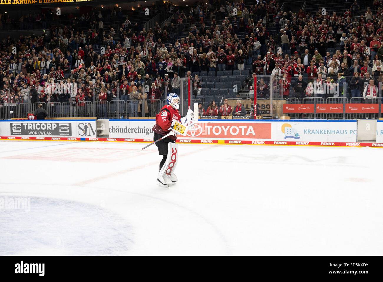 Janne Juvonen (Cologne Sharks, goalkeeper, #30); PENNY DEL 1; Cologne ...