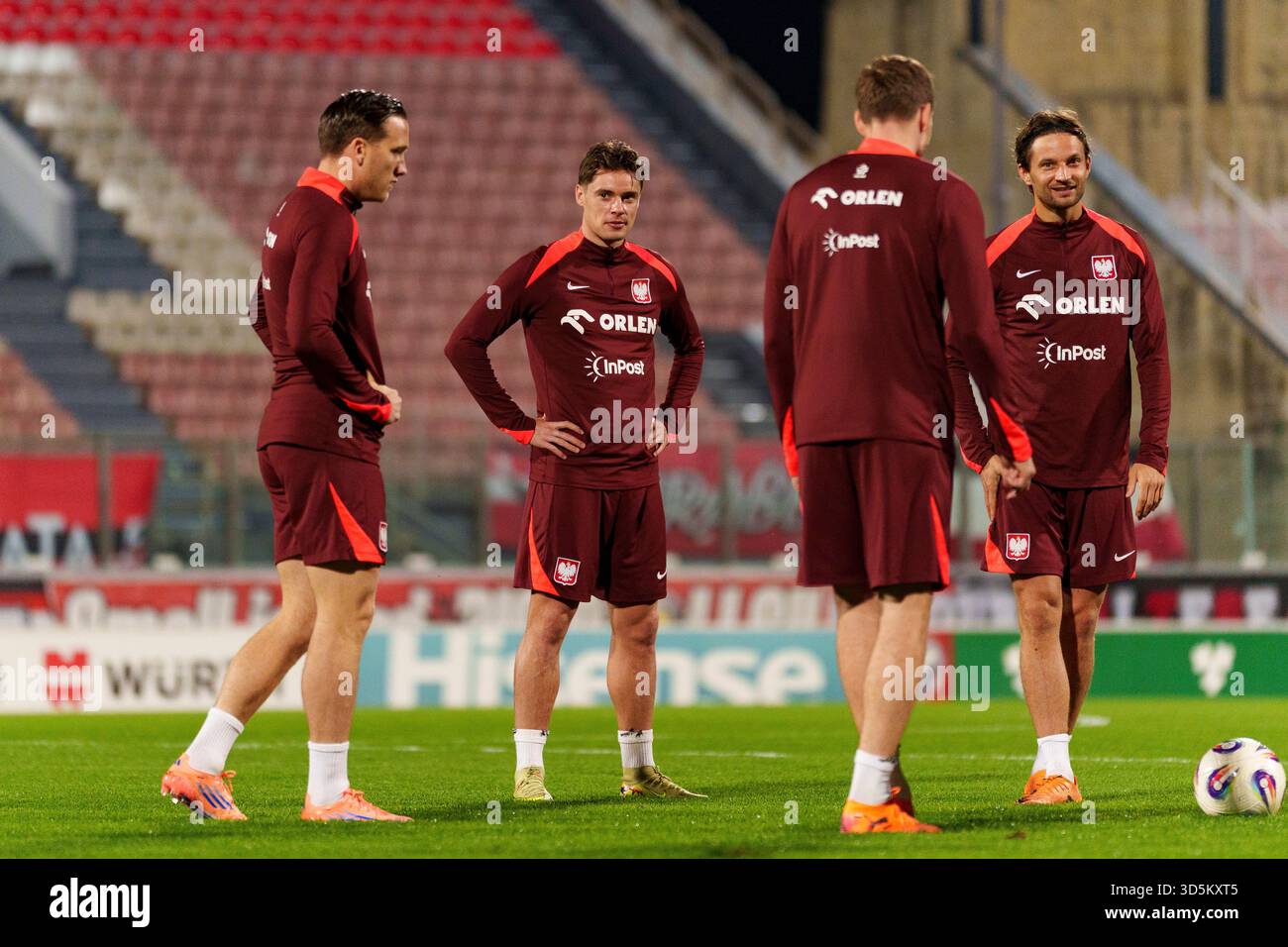 Valletta, Malta - November 16: Nicola Zalewski and teammates of Poland ...