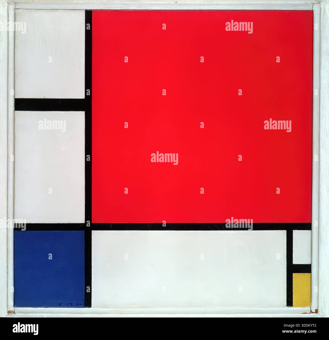 Composition no ii with yellow red and blue Stock Vector Images - Alamy