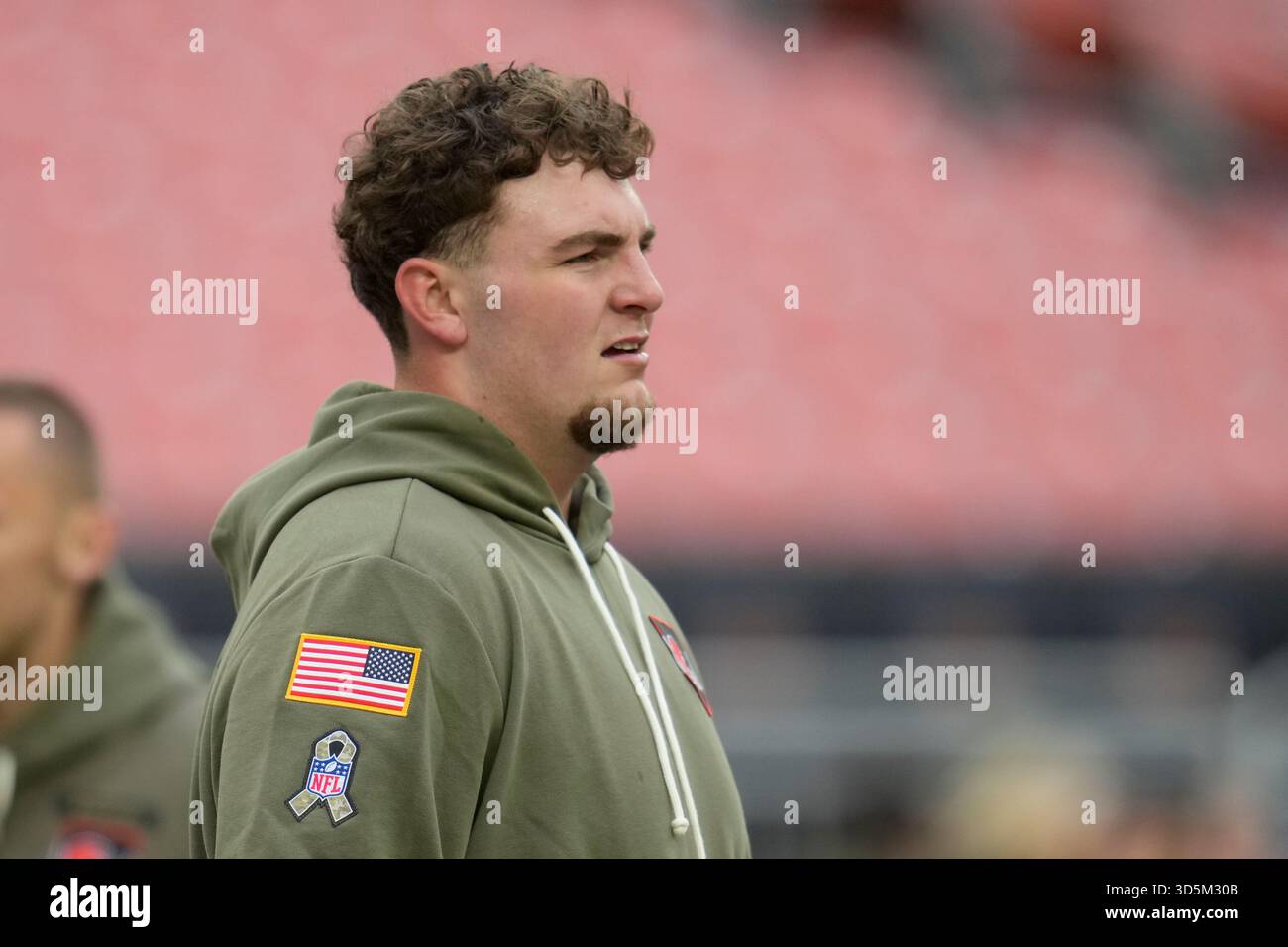 Cleveland Browns defensive tackle Mason Graham walks the field before ...