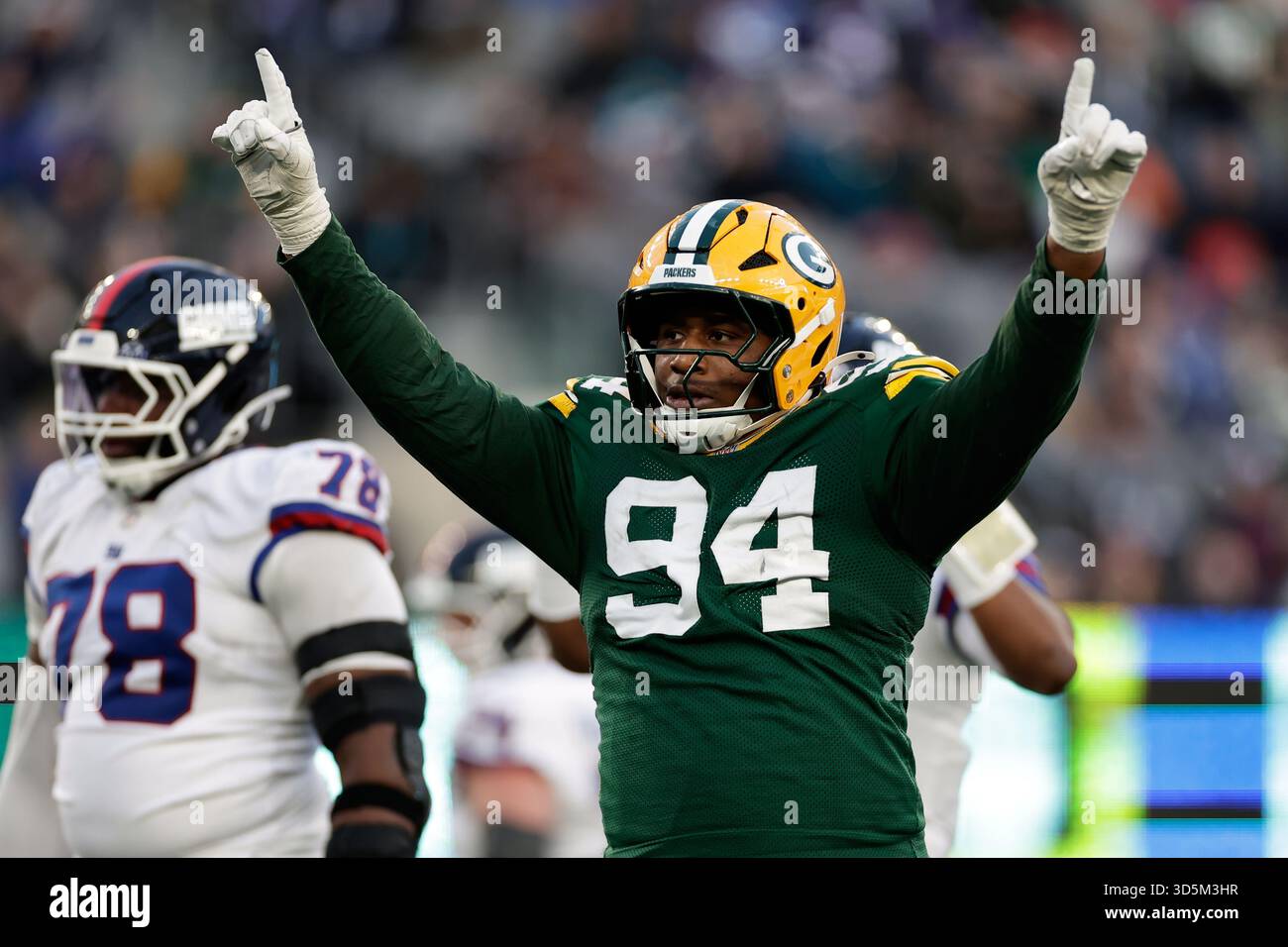 Green Bay Packers' Karl Brooks reacts to an interception during the ...