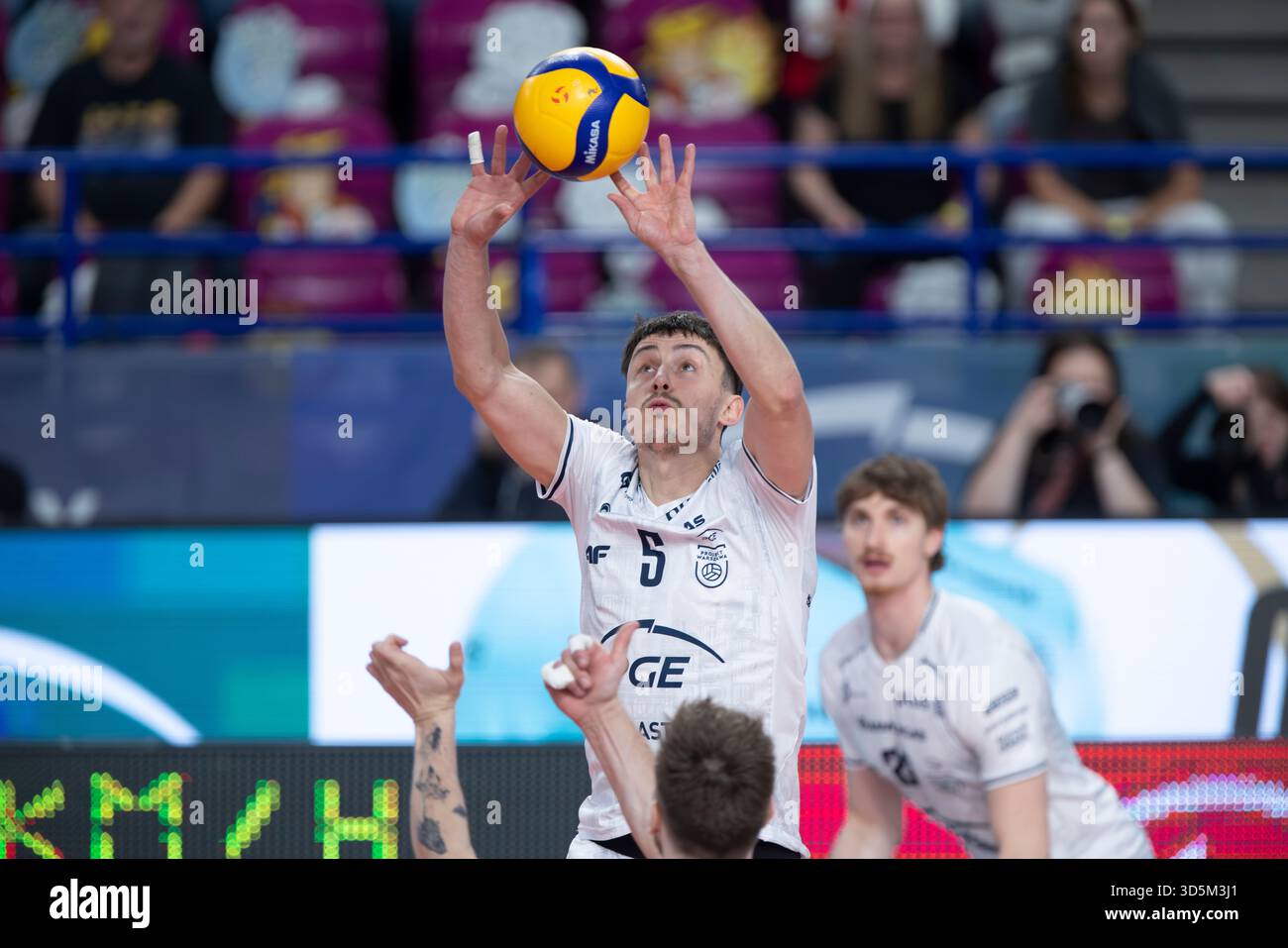 Warsaw, Poland. 16th Nov 2025. PlusLiga Polish Volleyball League match ...