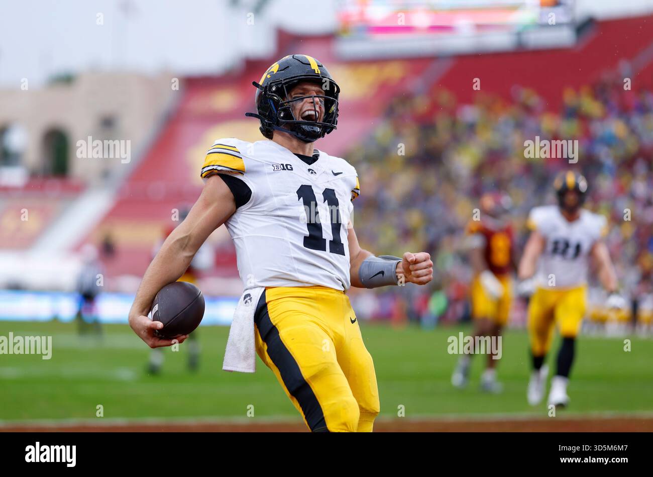 November 15, 2025 Iowa Hawkeyes quarterback Mark Gronowski (11 ...