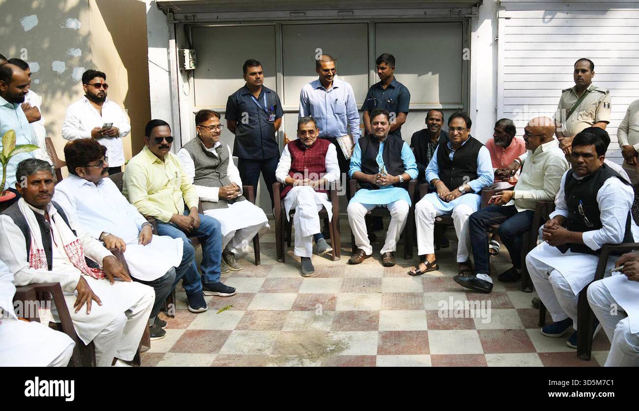 PATNA, INDIA - NOVEMBER 16: Rashtriya Lok Morcha (RLM) party national ...