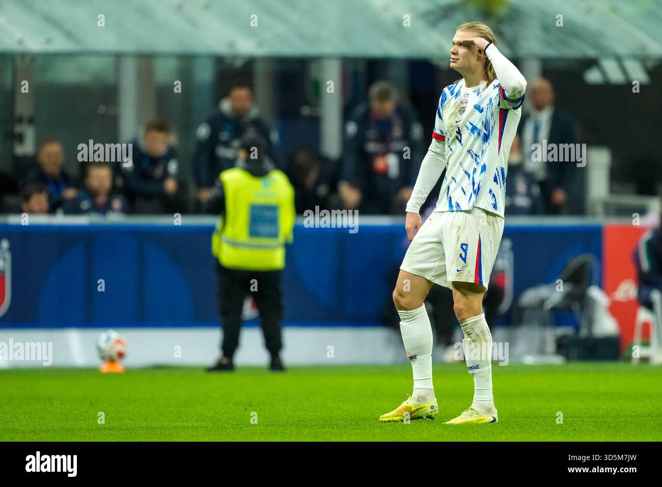 Milan , Italy 20251116. Erling Braut Haaland celebrates his 1-2 goal ...
