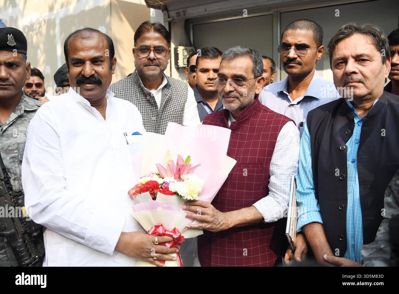 PATNA, INDIA - NOVEMBER 16: Rashtriya Lok Morcha (RLM) party national ...