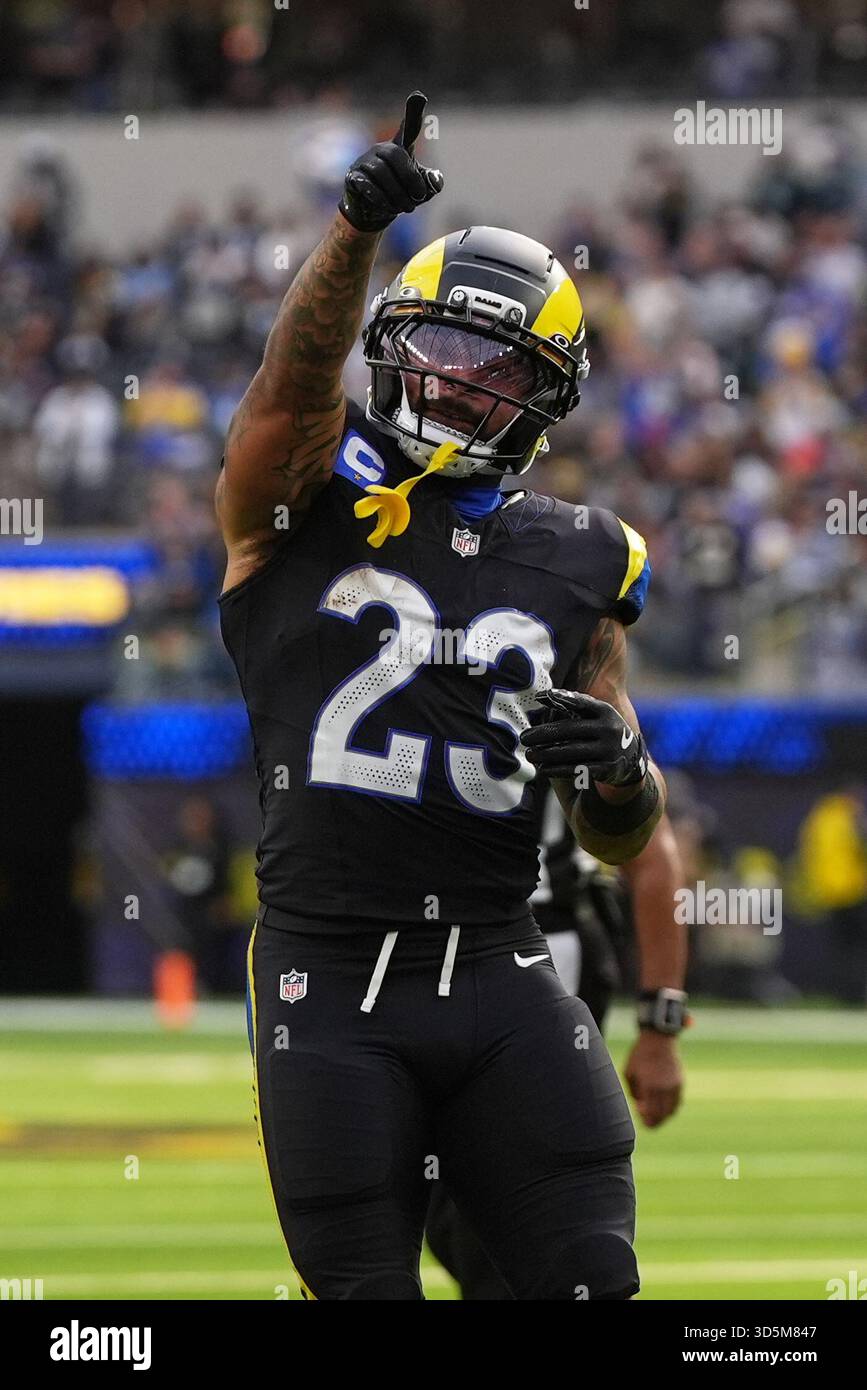 Los Angeles Rams running back Kyren Williams celebrates his touchdown ...