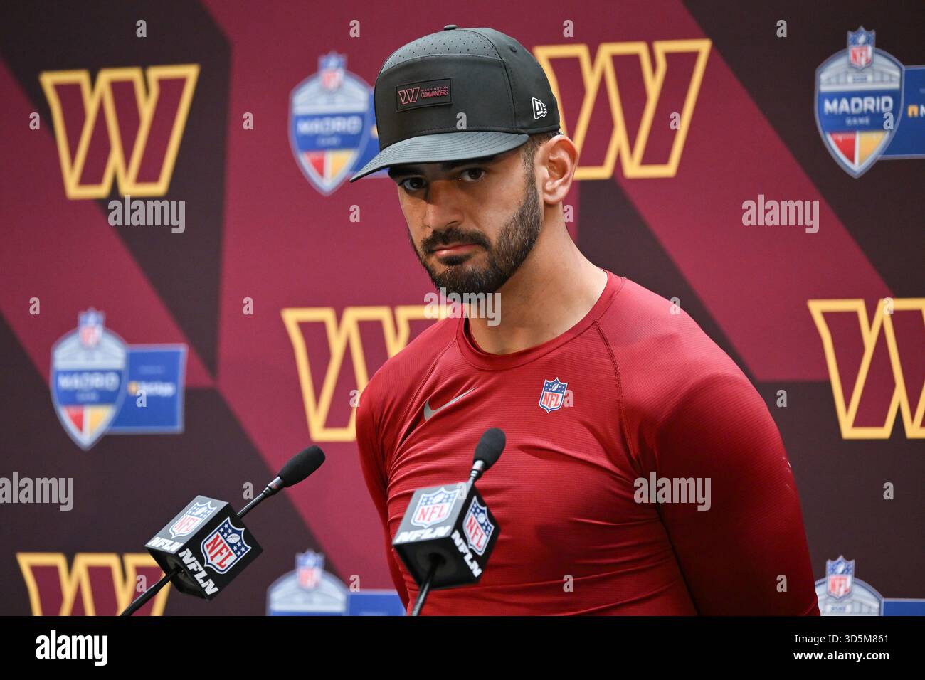 Washington Commanders Quarterback Marcus Mariota during press ...