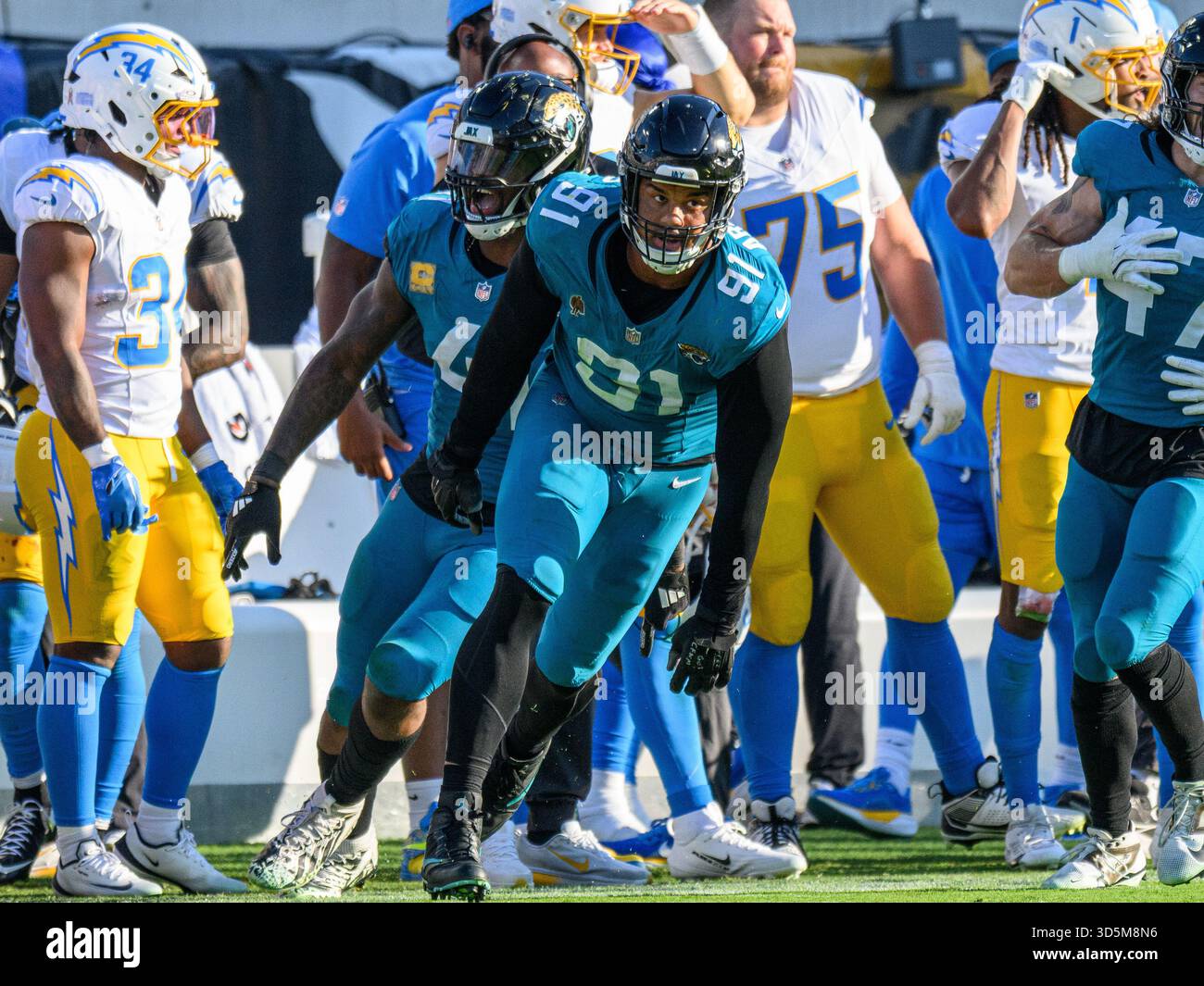 November 16, 2025: Jacksonville Jaguars defensive tackle Arik Armstead ...