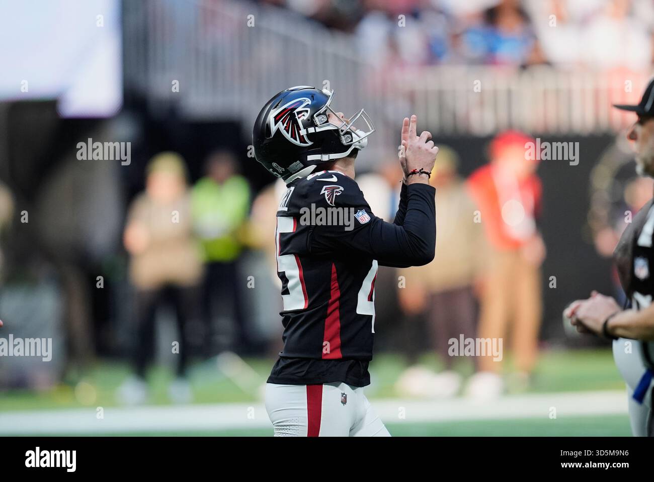 Atlanta Falcons place kicker Zane Gonzalez (45)c celebrates his field ...