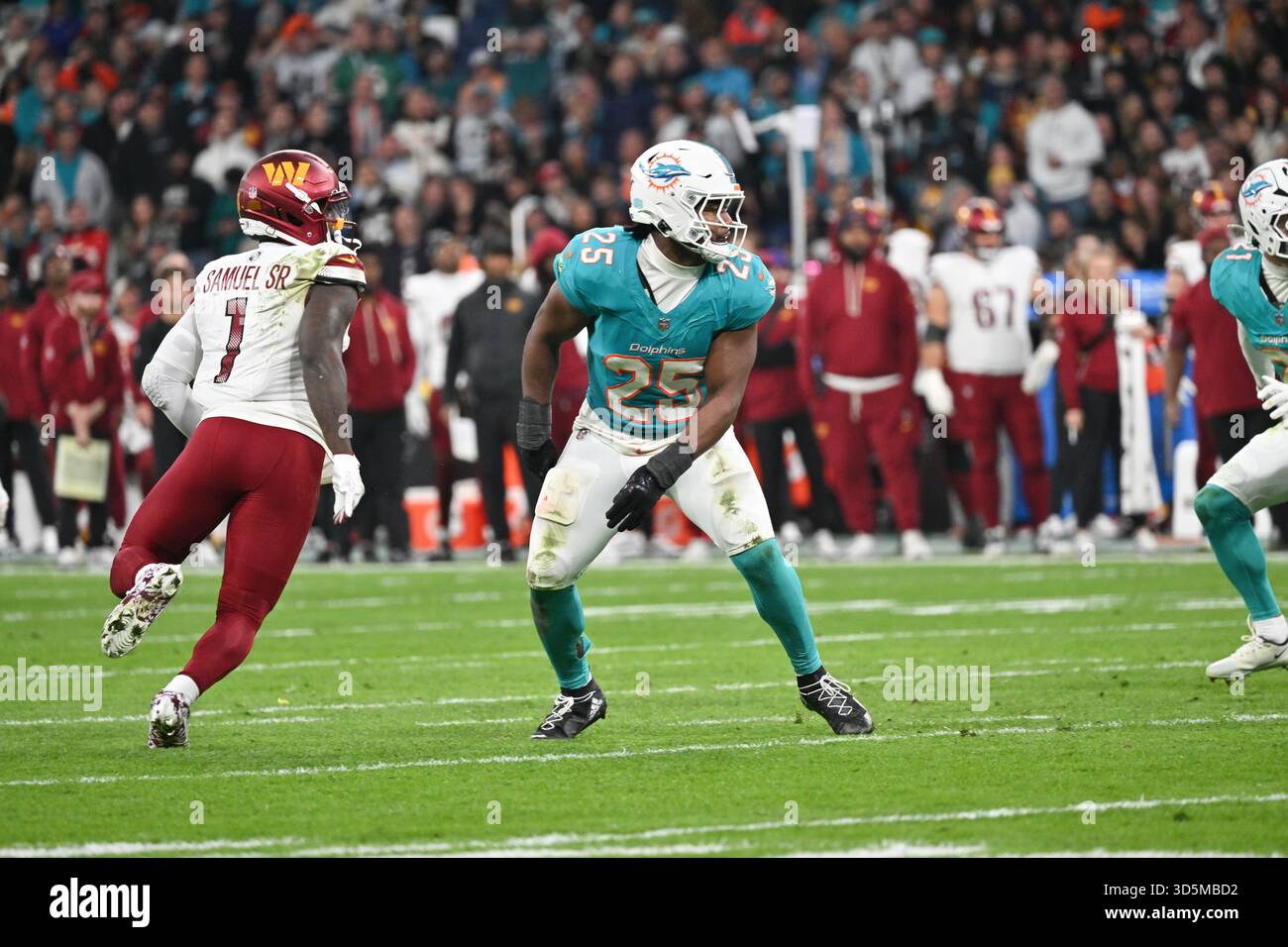 The defense Tyrel Dodson (25) player of Miami Dolphins during the NFL ...