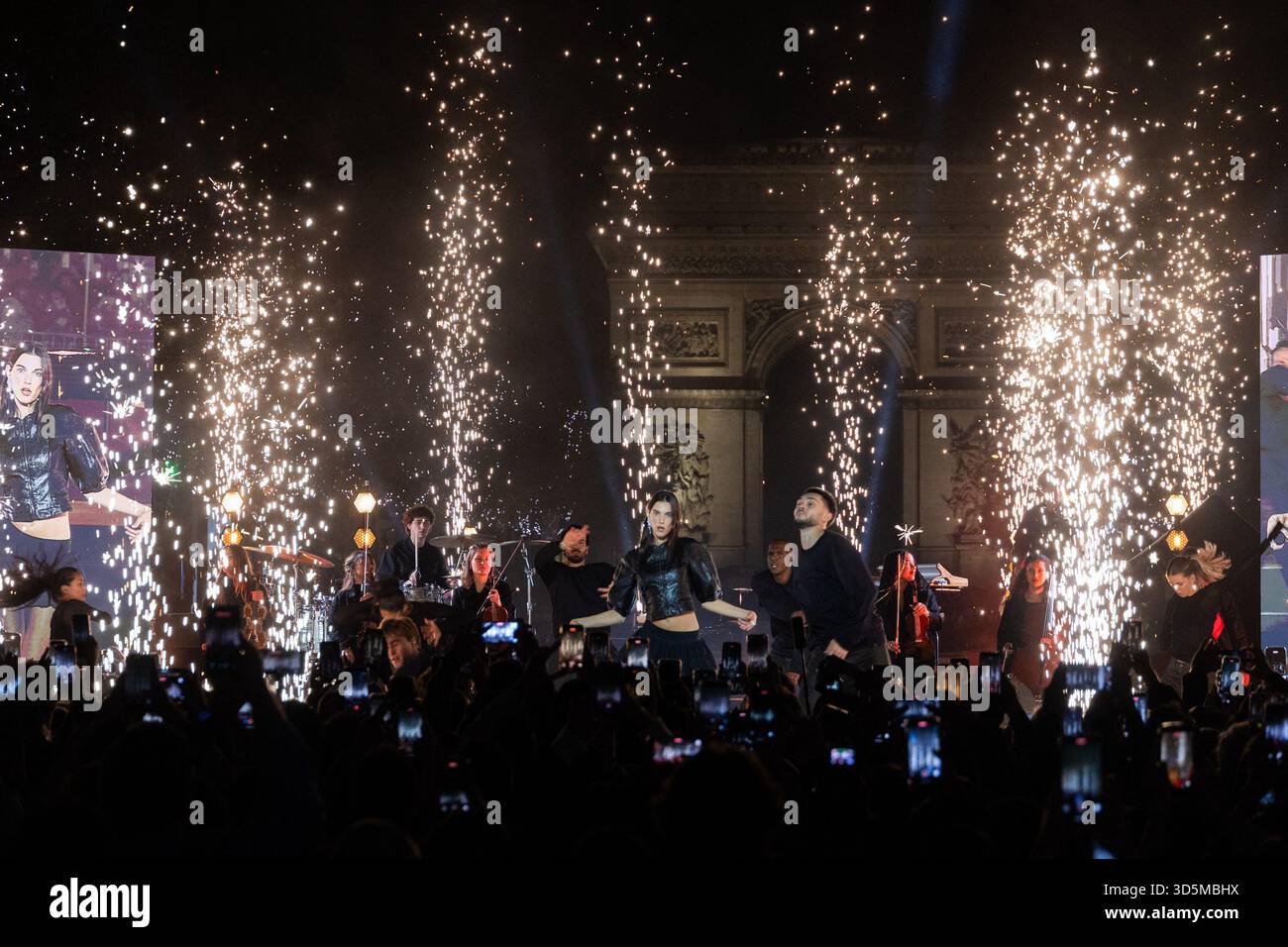 Charlotte Cardin attends the Champs ELysees's Chritmas lights on ...