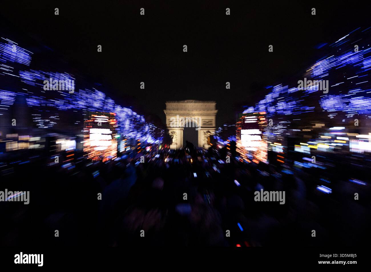Atmopshere during the Champs ELysees's Chritmas lights on November 16 ...