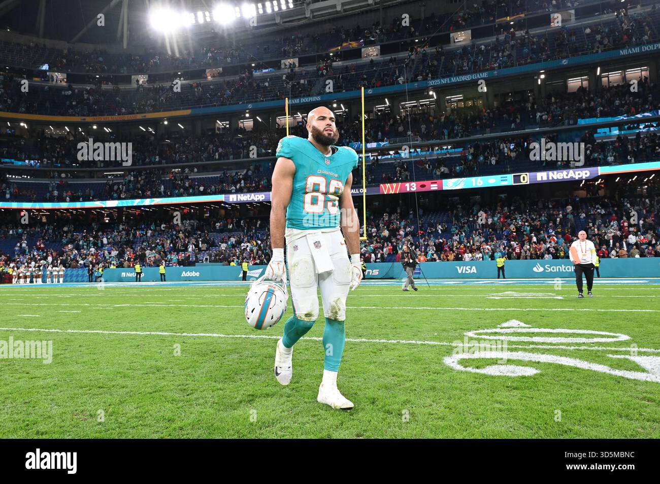 The Offense Greg Dulcich (85) player of Miami Dolphins during the NFL ...