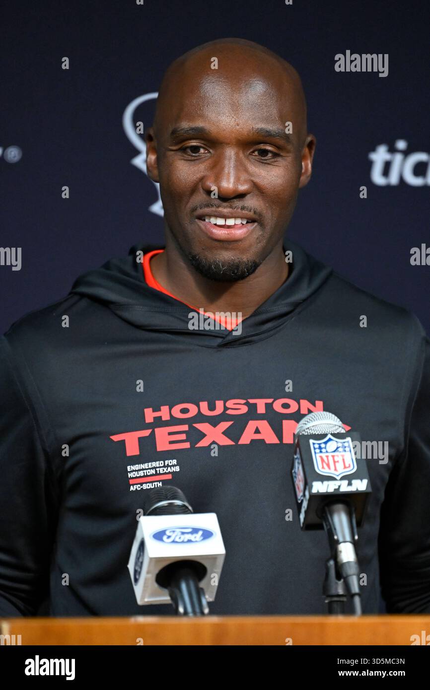 Houston Texans head coach DeMeco Ryans appears in a press conference ...