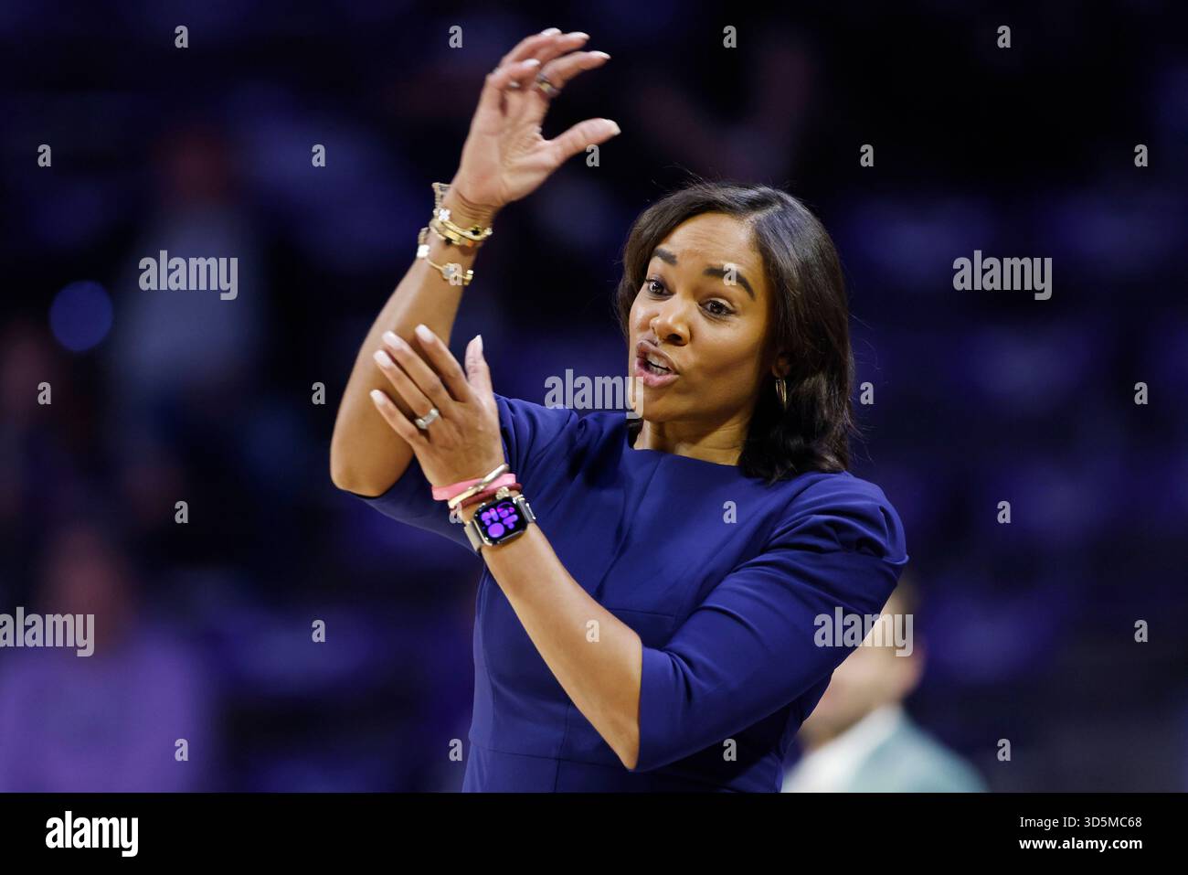 Texas A&M head coach Joni Taylor reacts during the second half of an ...