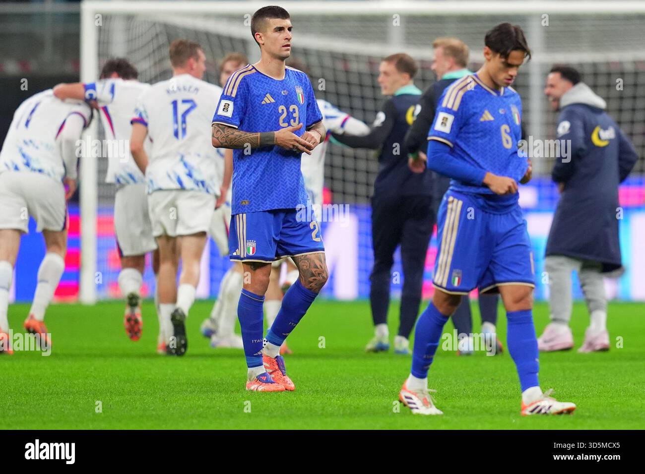 italyÕs Gianluca Mancini , ItalyÕs samuele Ricci during the match between Italy and Norway at ...