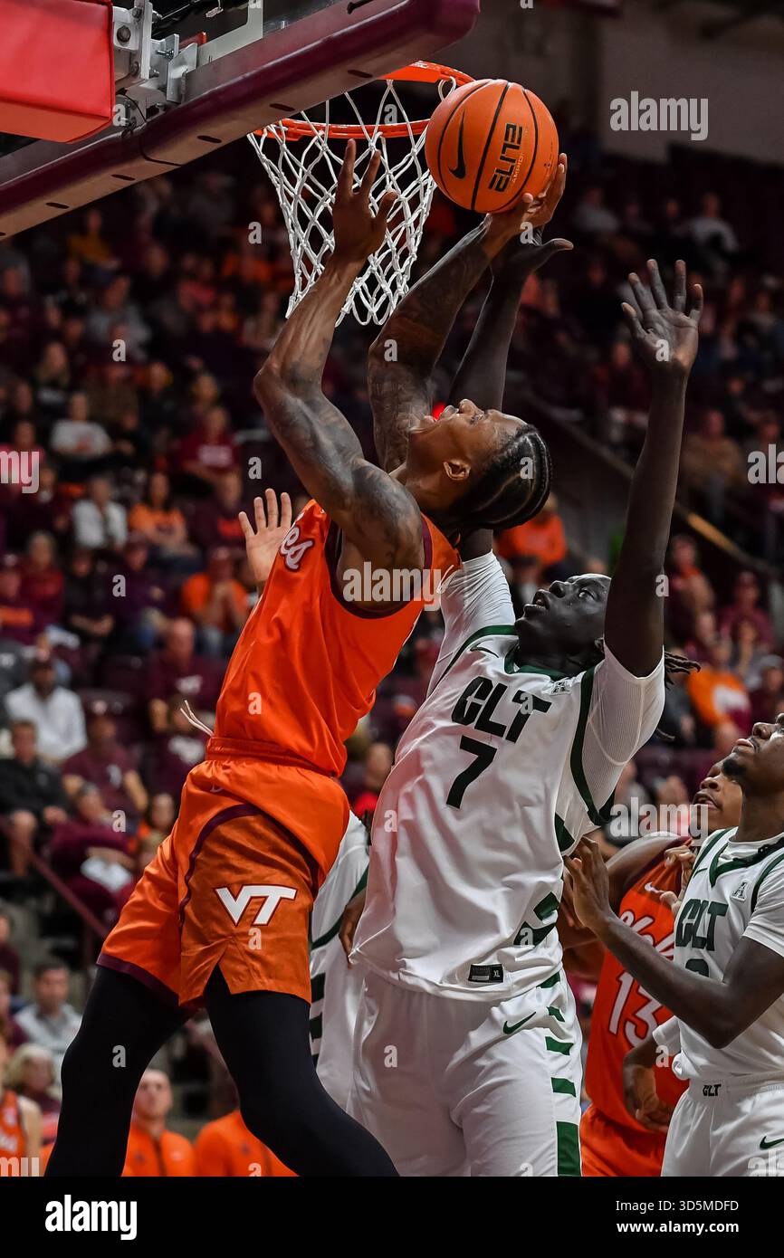 BLACKSBURG, VA - NOVEMBER 16: Virginia Tech Hokies forward Tobi Lawal ...