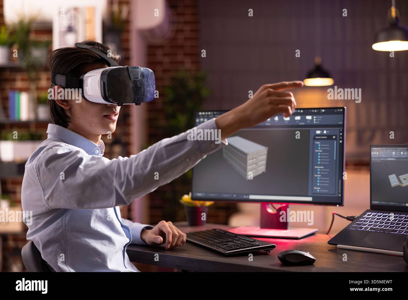 Freelancer working remotely on cad hi-res stock photography and images ...