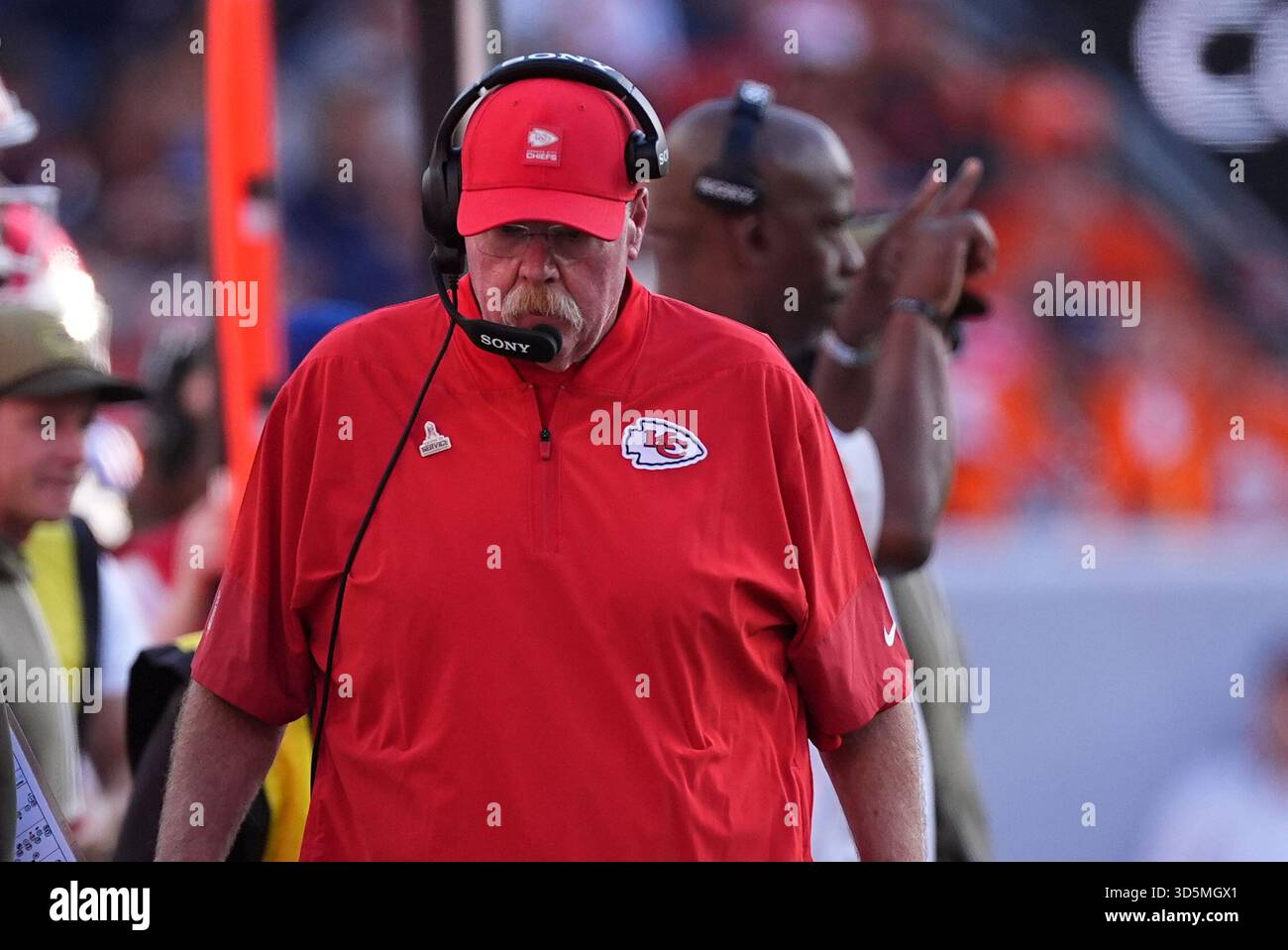Kansas City Chiefs head coach Andy Reid roams the sidelines during the ...