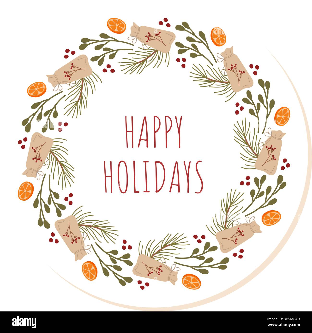 Christmas tree flat round Stock Vector Images - Alamy