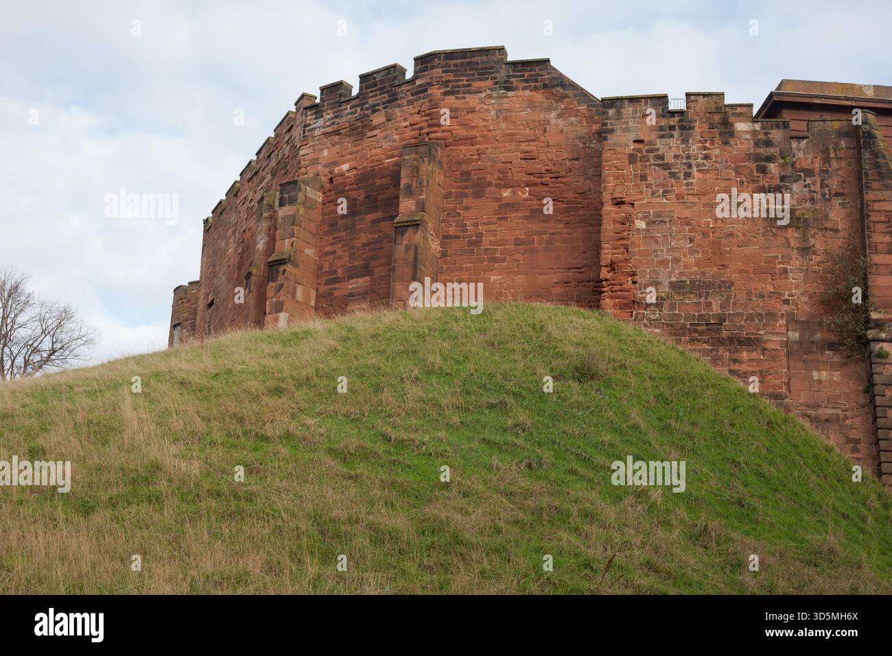 Chester Castle viewed from a walk around Chester City Walls Stock Photo ...