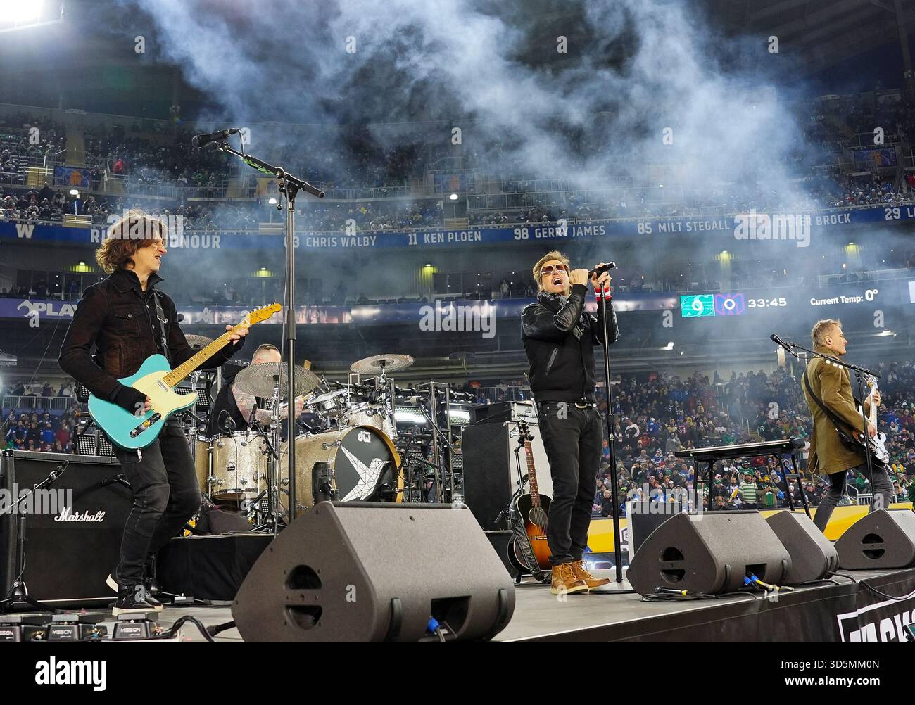 Our Lady Peace plays prior to the Montreal Alouettes taking on the ...