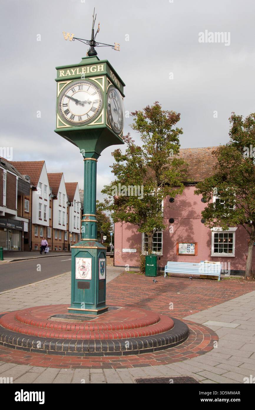 town hall and millenium clock tower, Rayleigh, Southend on Sea, Essex ...