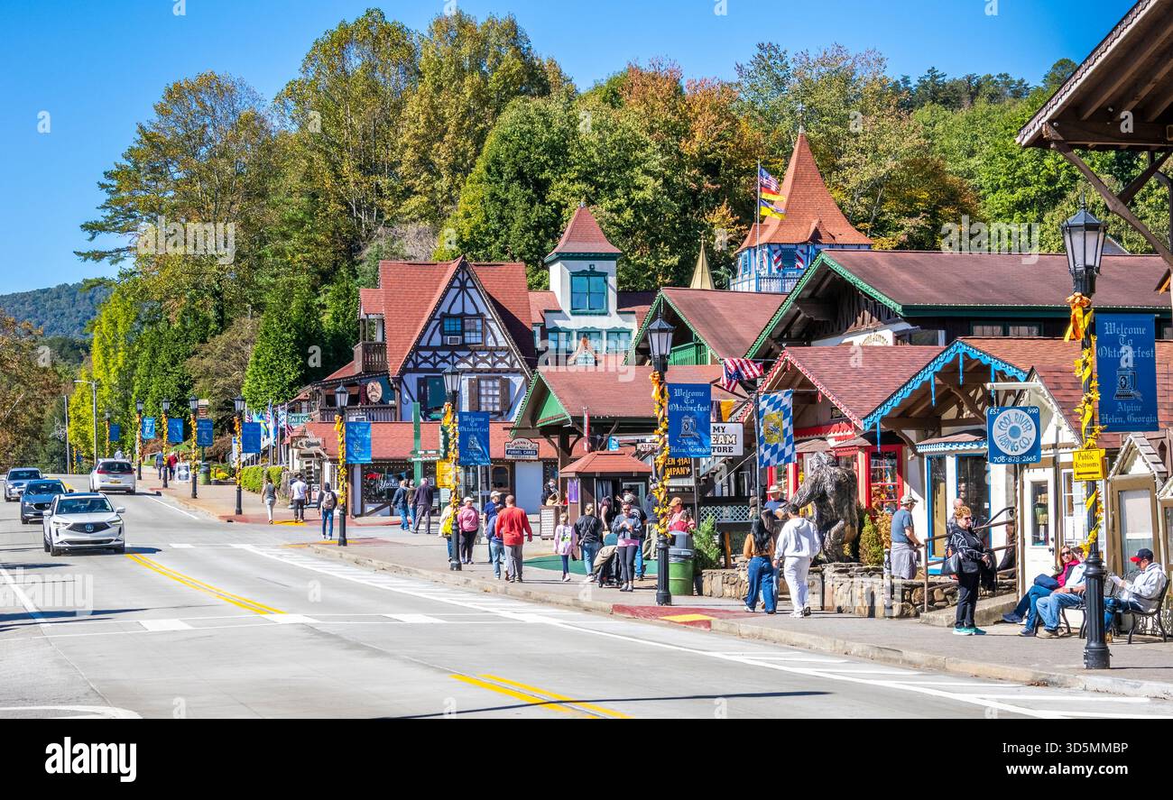The town of Helen Georga ia replica of a Bavarian alpine town in the ...
