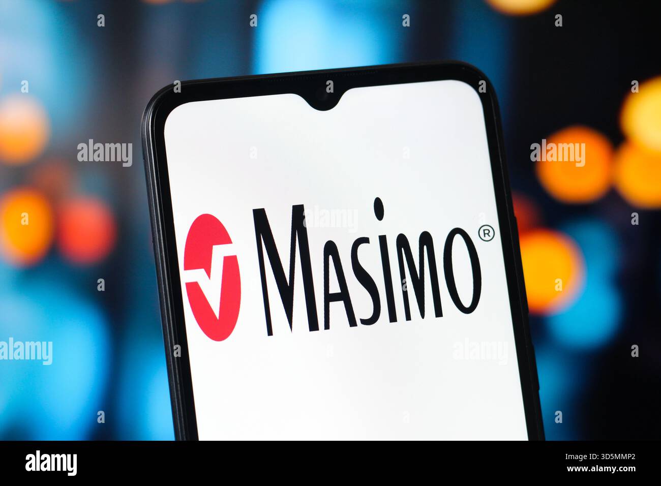 In this photo illustration, the Masimo Corporation logo is seen ...