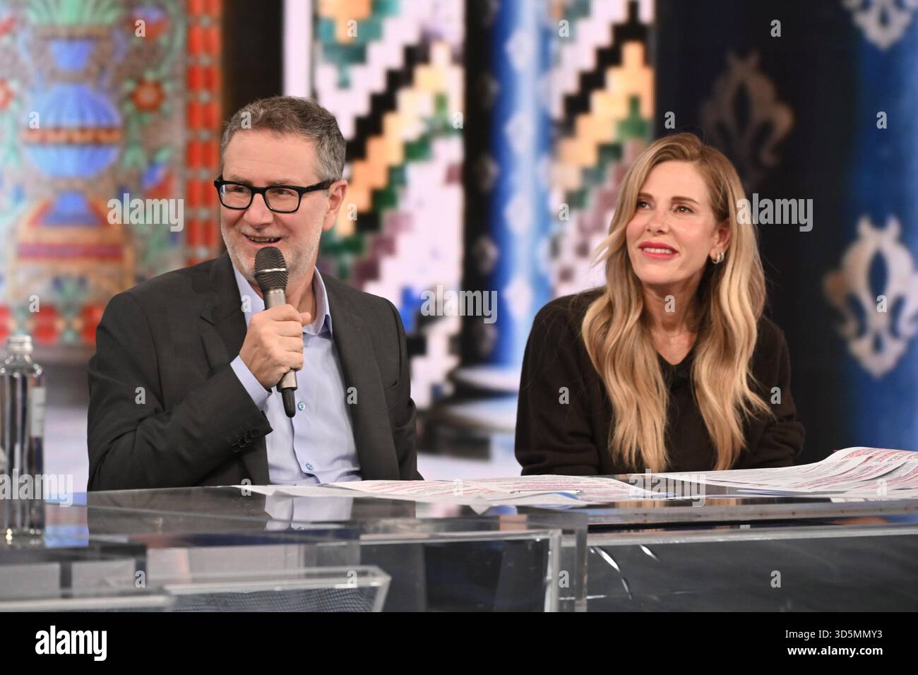 Milan, TV Show "Che Tempo Che Fa" - Nove. In the photo: Fabio Fazio ...