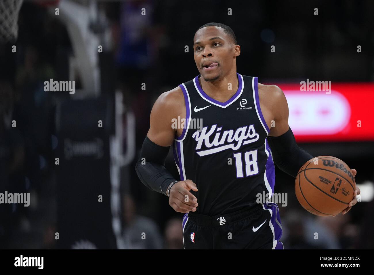 Sacramento Kings guard Russell Westbrook (18) during the first half of ...